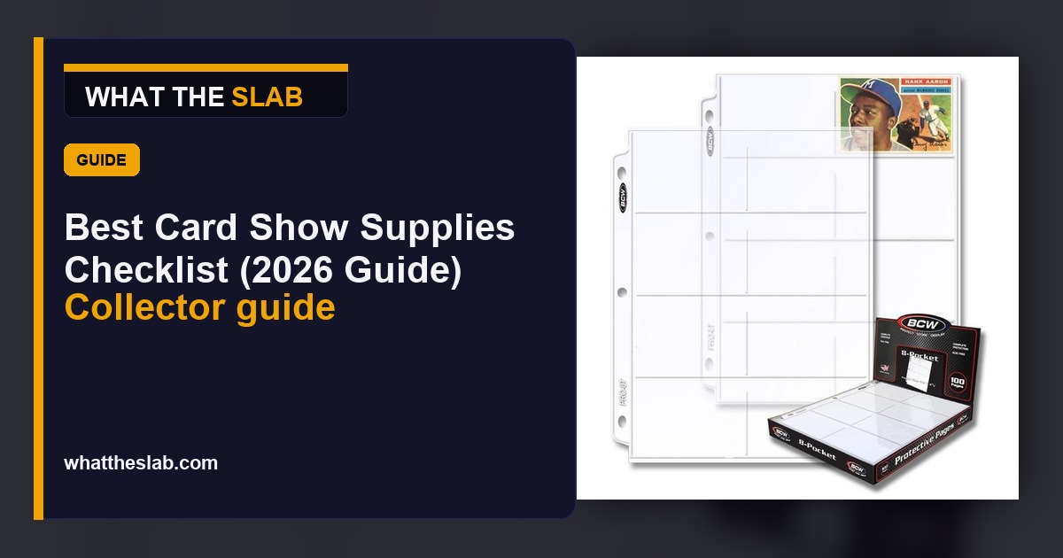 Best Card Show Supplies Checklist (2026 Guide) | What The Slab