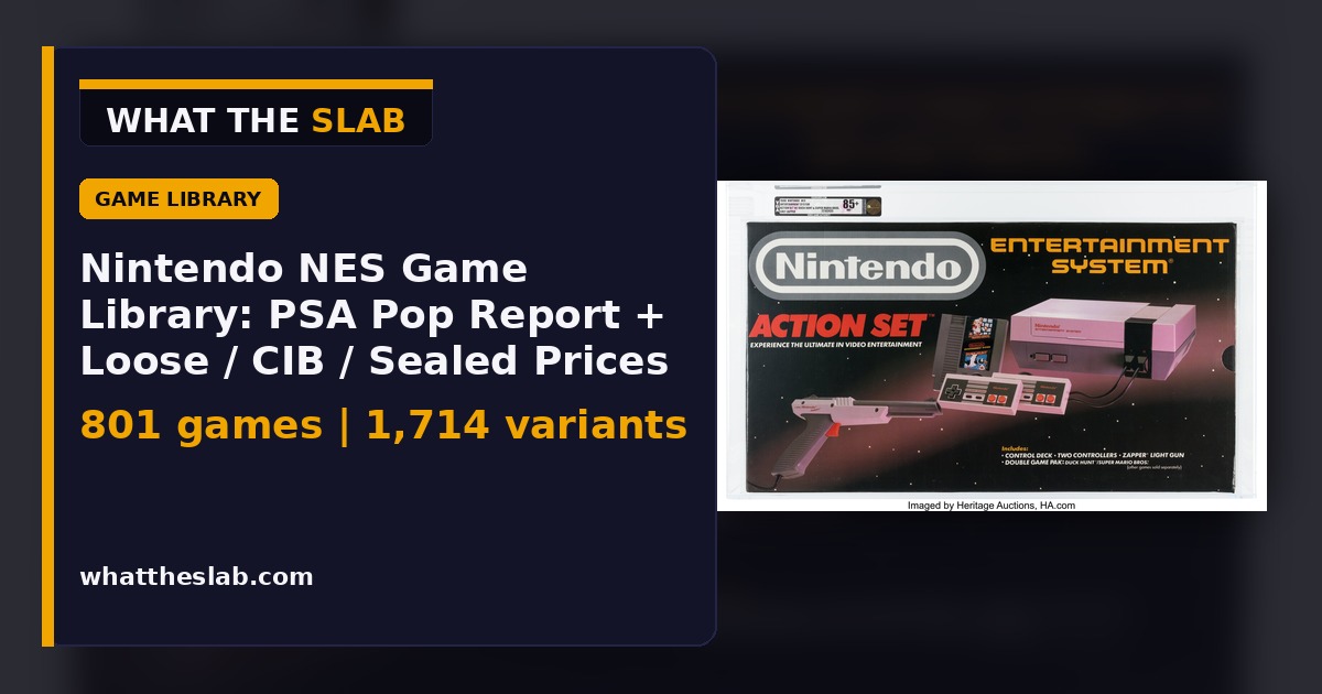Nintendo NES Game Library: PSA Pop Report + Loose / CIB / Sealed Prices ...