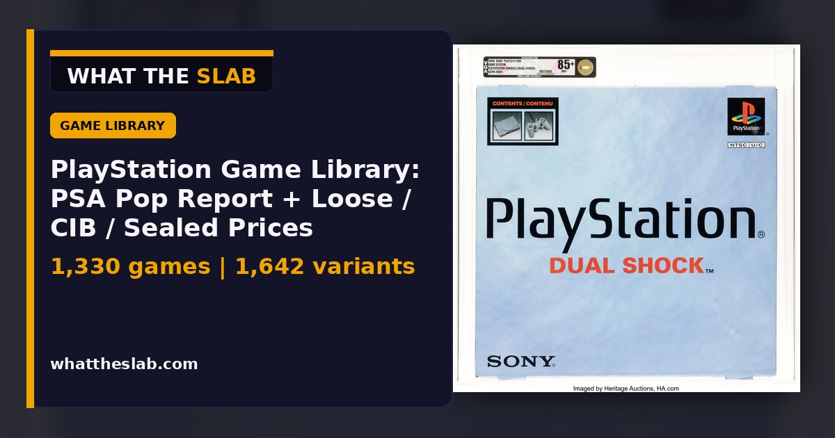 PlayStation Game Library: PSA Pop Report + Loose / CIB / Sealed Prices ...