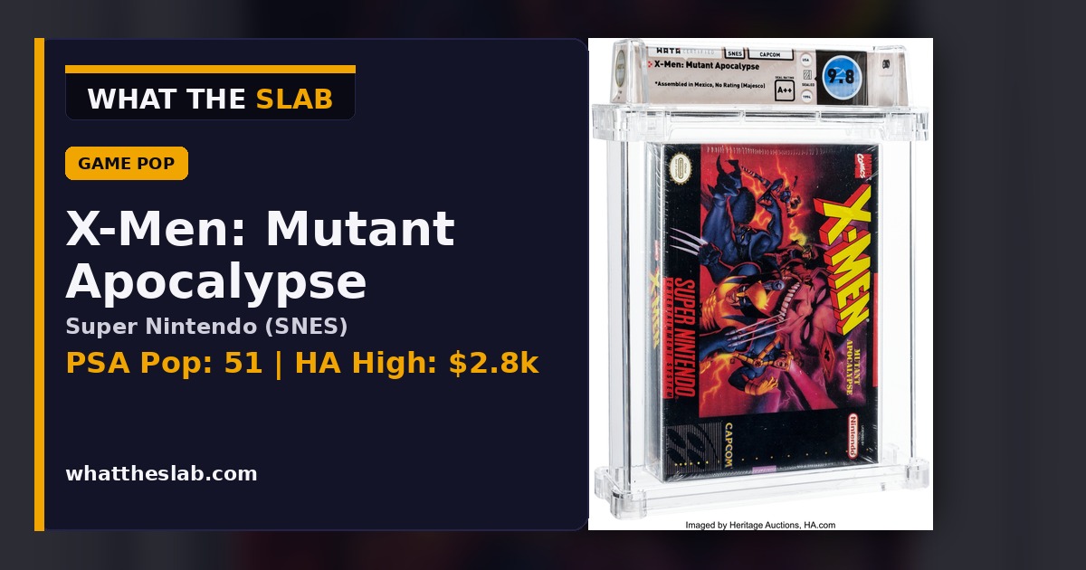 X-Men: Mutant Apocalypse Super Nintendo (SNES): PSA Pop Report + Loose ...